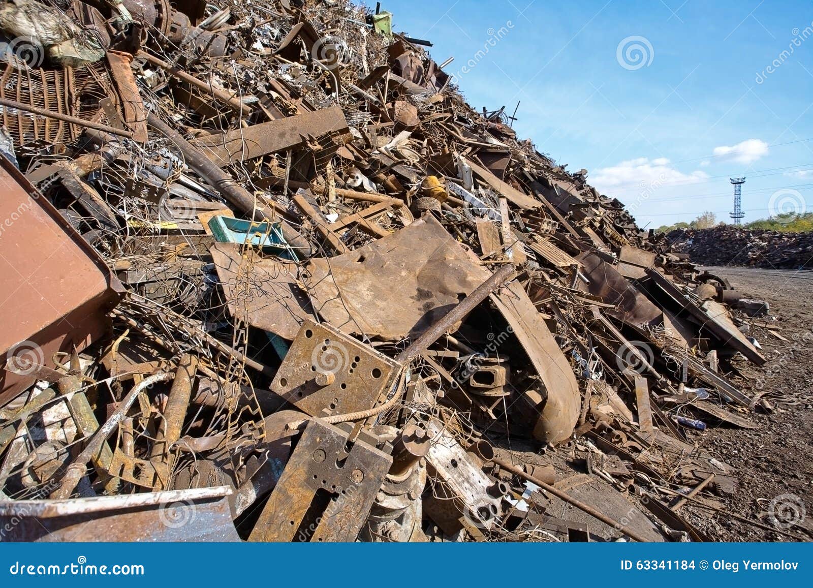 Pile of rusty metal. stock photo. Image of environment - 63341184