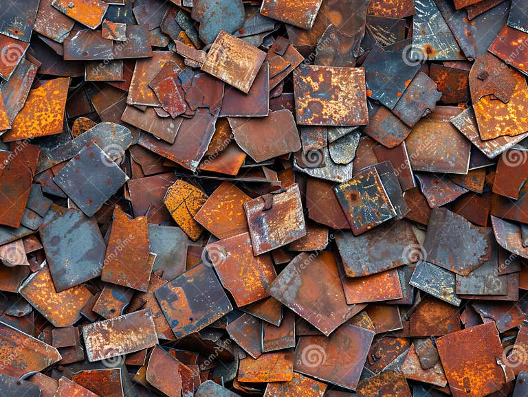 A Pile of Rusty Metal Pieces Stock Image - Image of rusty, rust: 316486603