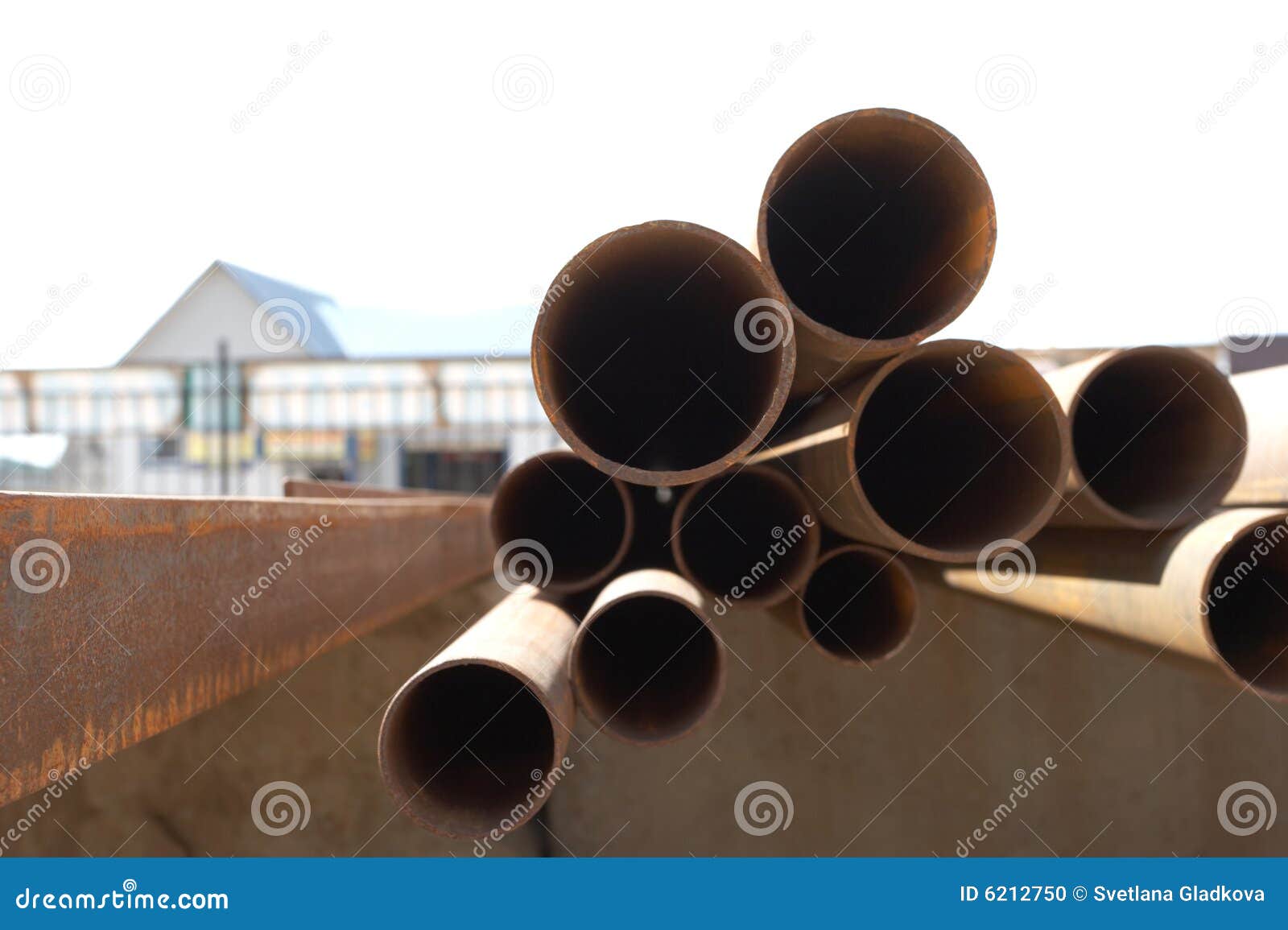 Pile of rusty metal pipes stock photo. Image of corrosion - 6212750