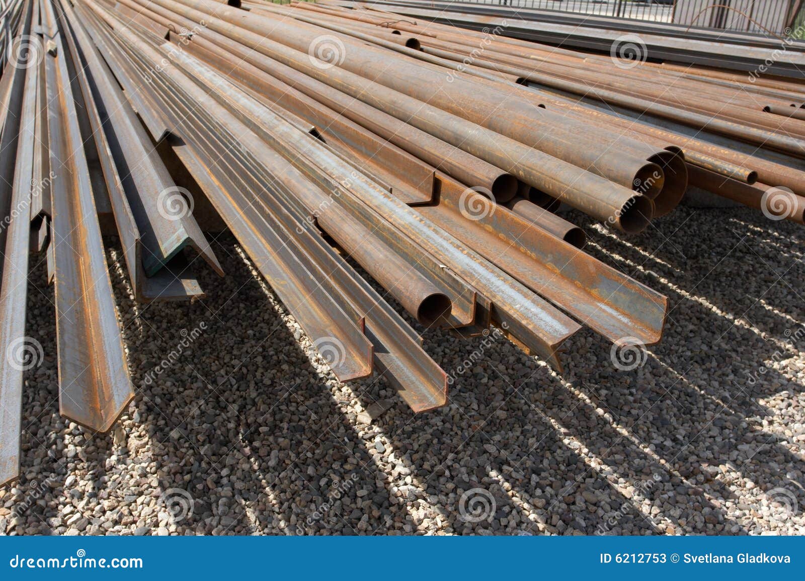 Pile of rusty metal pipes stock image. Image of shiny - 6212753