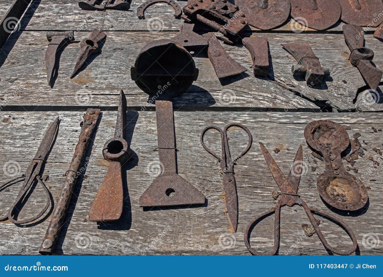 A Pile of Rusty Metal Tools Stock Image - Image of construction, repair ...