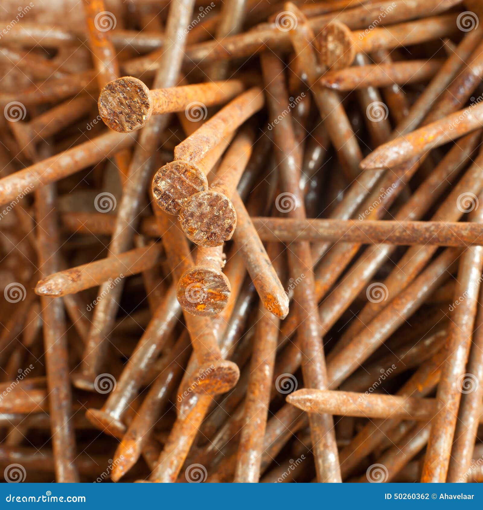 Pile of rusty nails stock photo. Image of rusty, abstract - 50260362