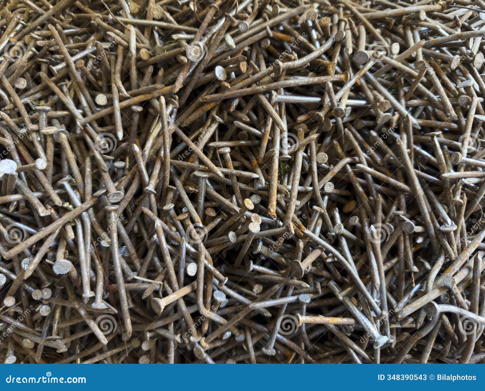 Pile of Rusty Nails for Construction or Carpentry Stock Image - Image ...