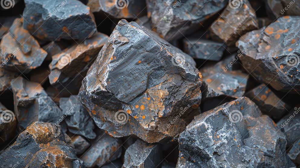 A Pile of Rusty Rocks - Suitable for Use As a Decorative Element in a ...