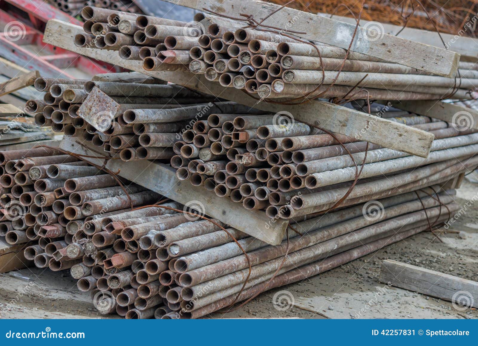 Pile Of Rusty Scaffold Tubes Royalty-Free Stock Photography ...