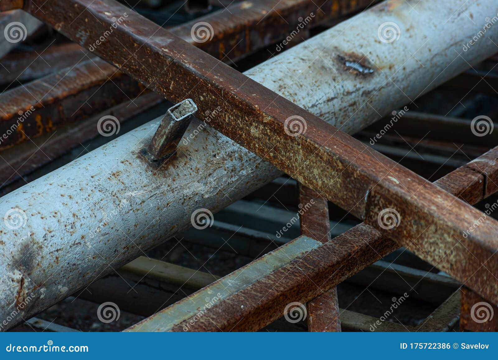 A Pile of Rusty Scrap Metal Stock Photo - Image of texture, stack ...