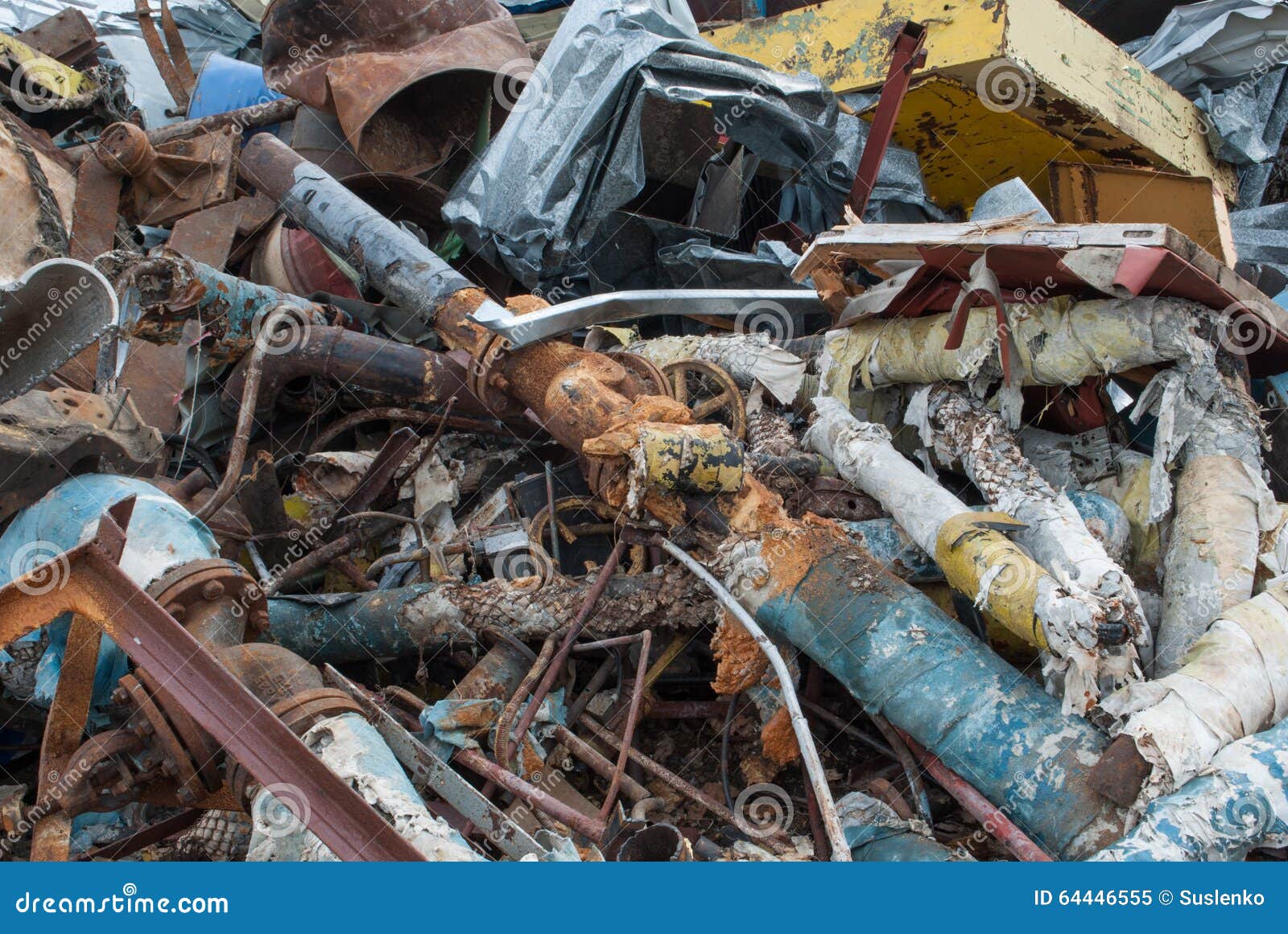 Pile of rusty scrap metal stock image. Image of fine - 64446555