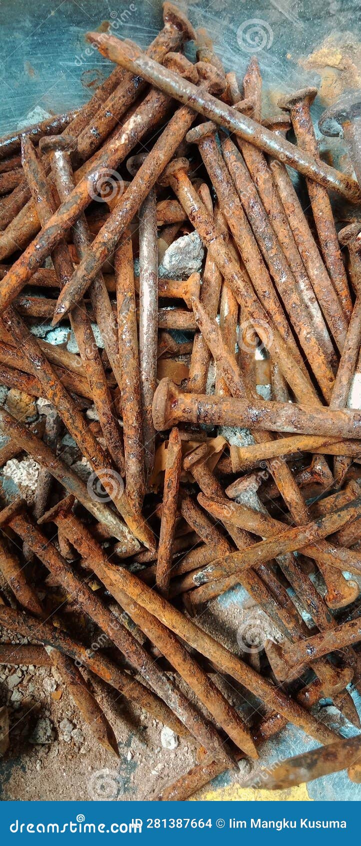A Pile of Rusty Stale Nails Stock Photo - Image of hard, materials ...
