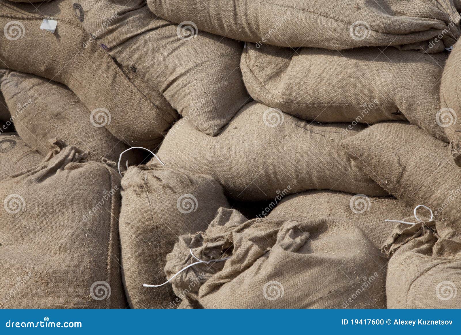 Pile of sacks stock photo. Image of stack, full, burlap - 19417600