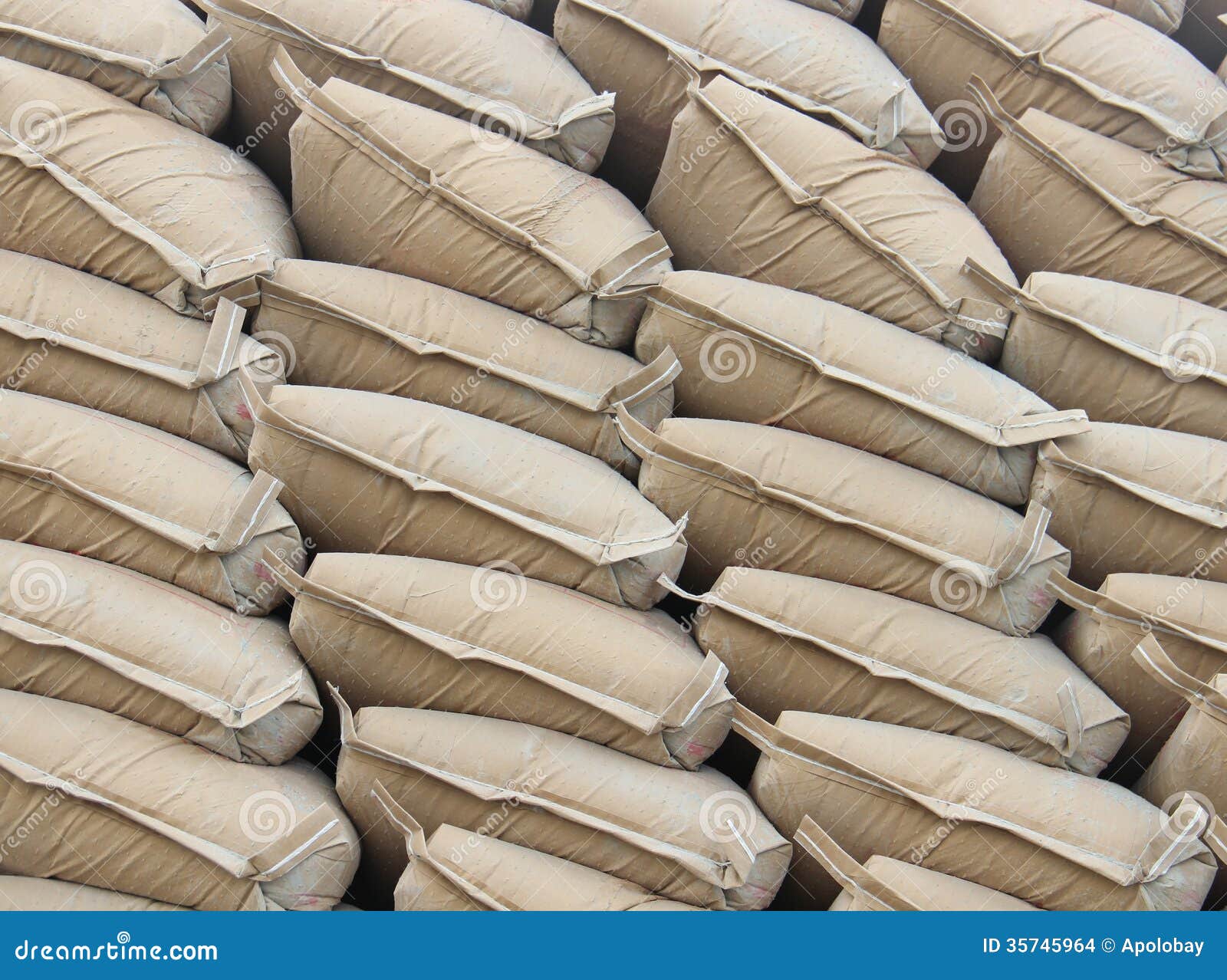 Pile sacks in warehouse stock photo. Image of factory - 35745964