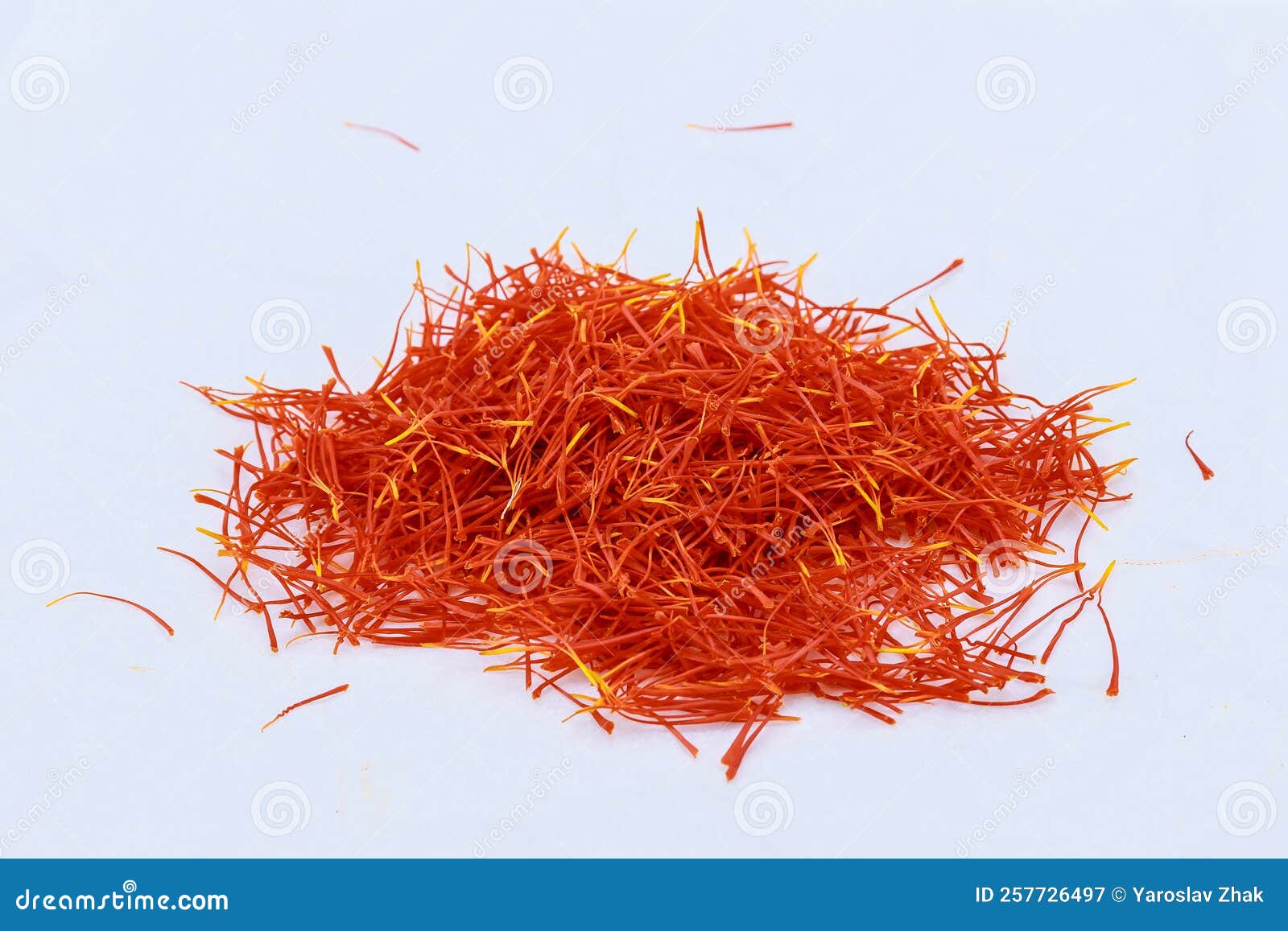 A Pile of Saffron Stamens on a White Background. Stock Image - Image of ...
