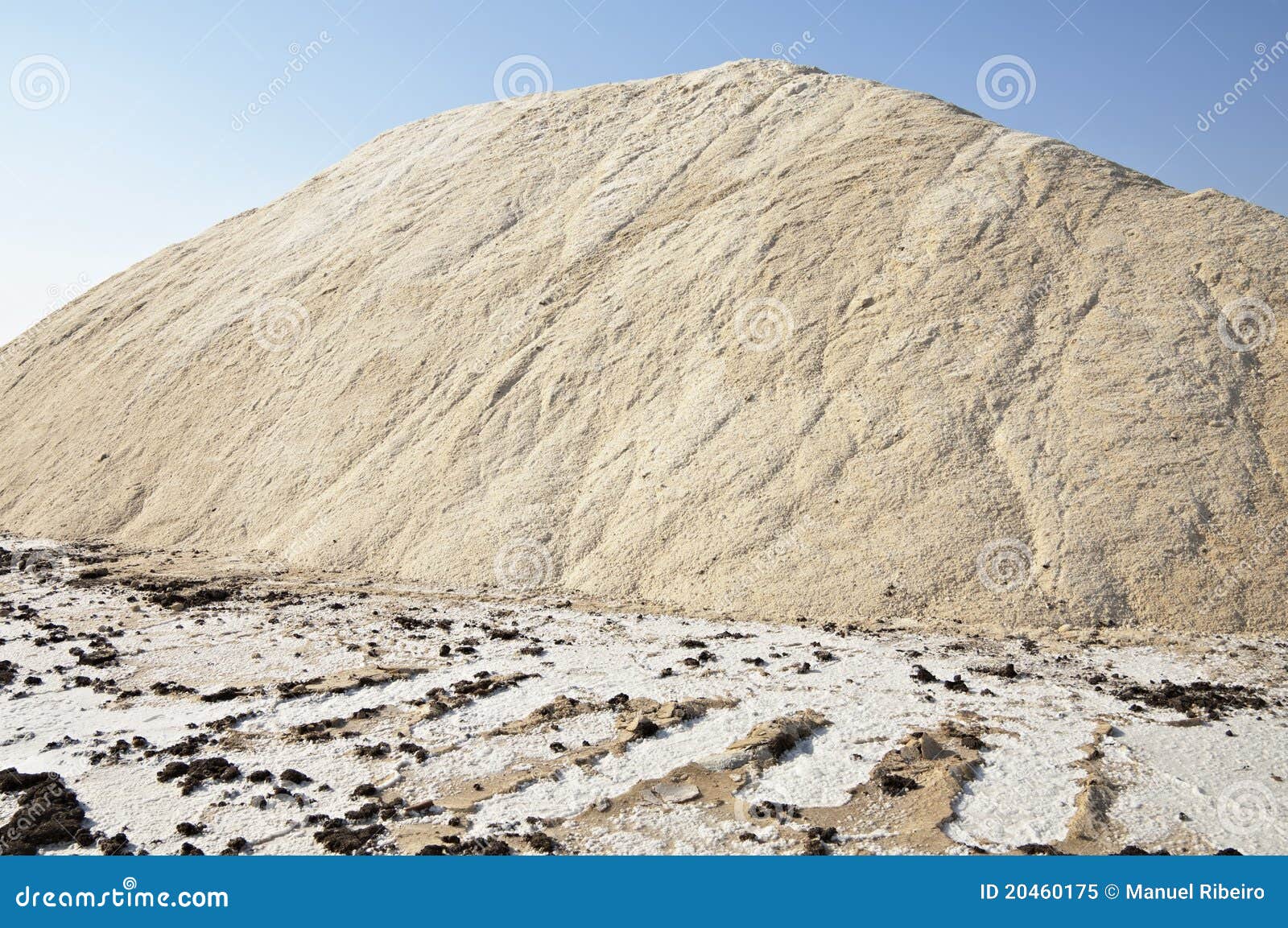 Pile of salt stock image. Image of chloride, portugal - 20460175