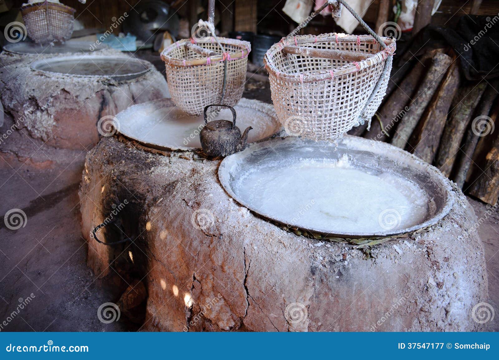 Pile of Salt at Rural Area of Thailand Stock Image - Image of business ...