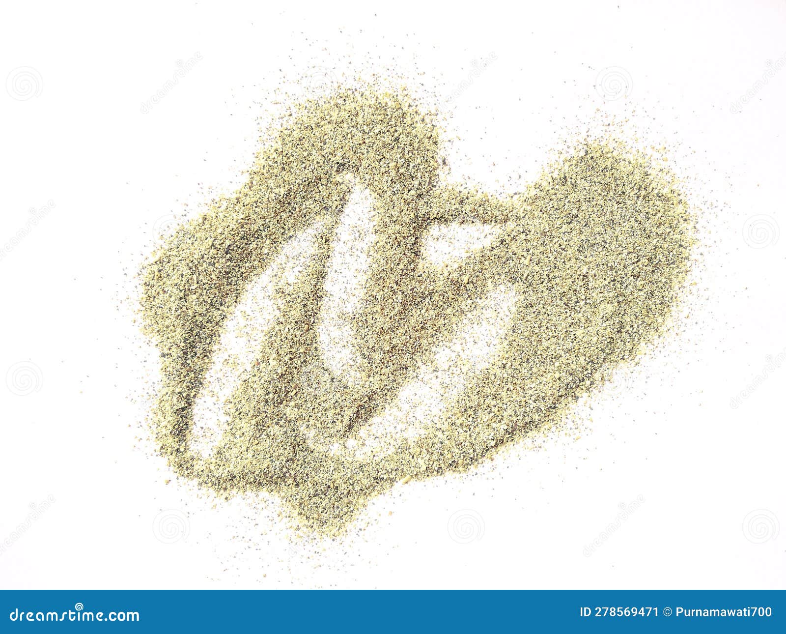 Pile Sand Beach Isolated On White Background Sand Dune With Clipping