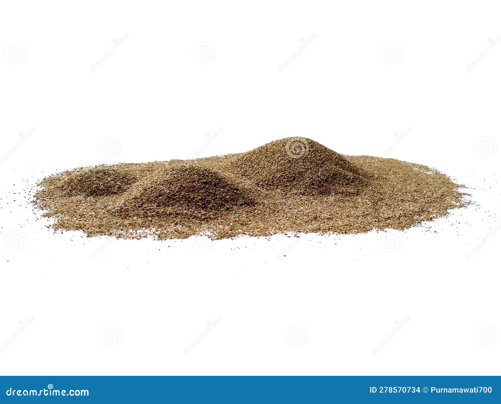 Pile Sand Beach Isolated on White Background. Sand Dune with Clipping ...