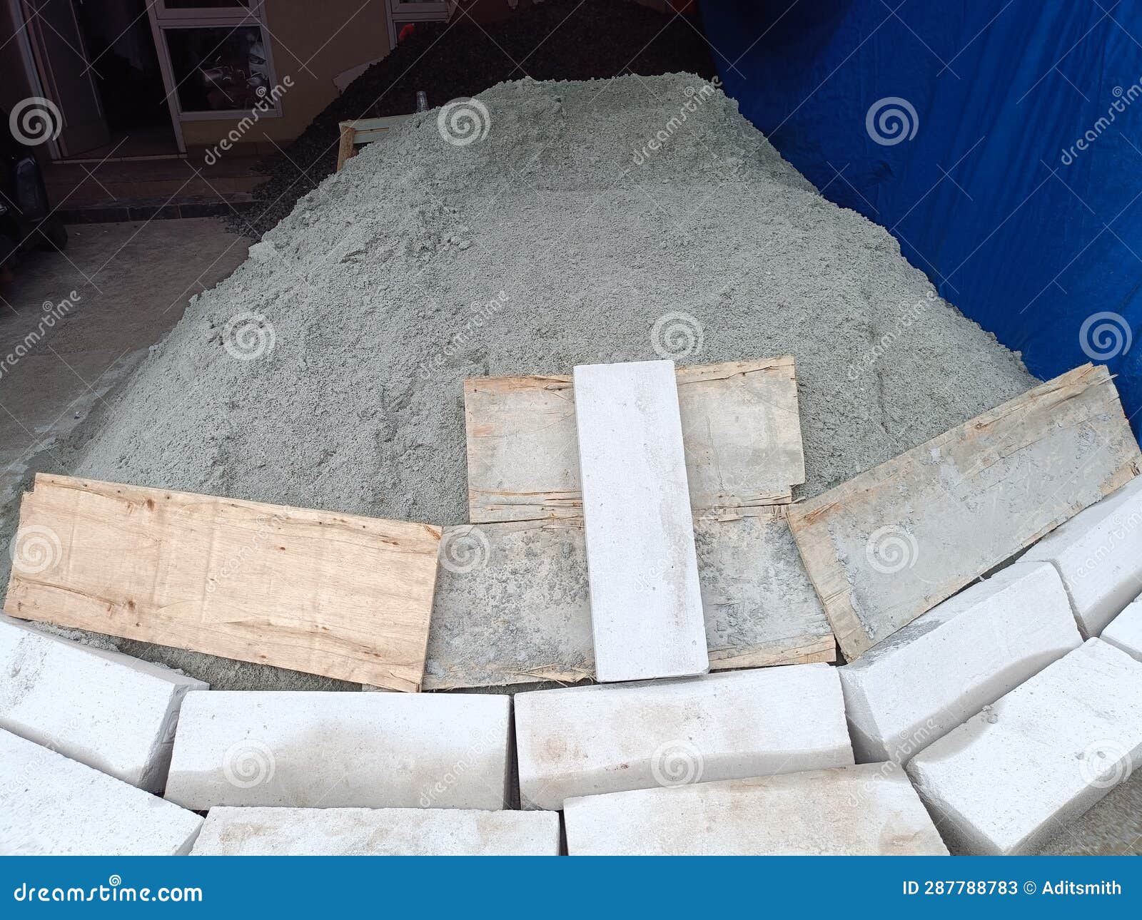 A Pile of Sand for Building Materials To Build a House Stock Image ...