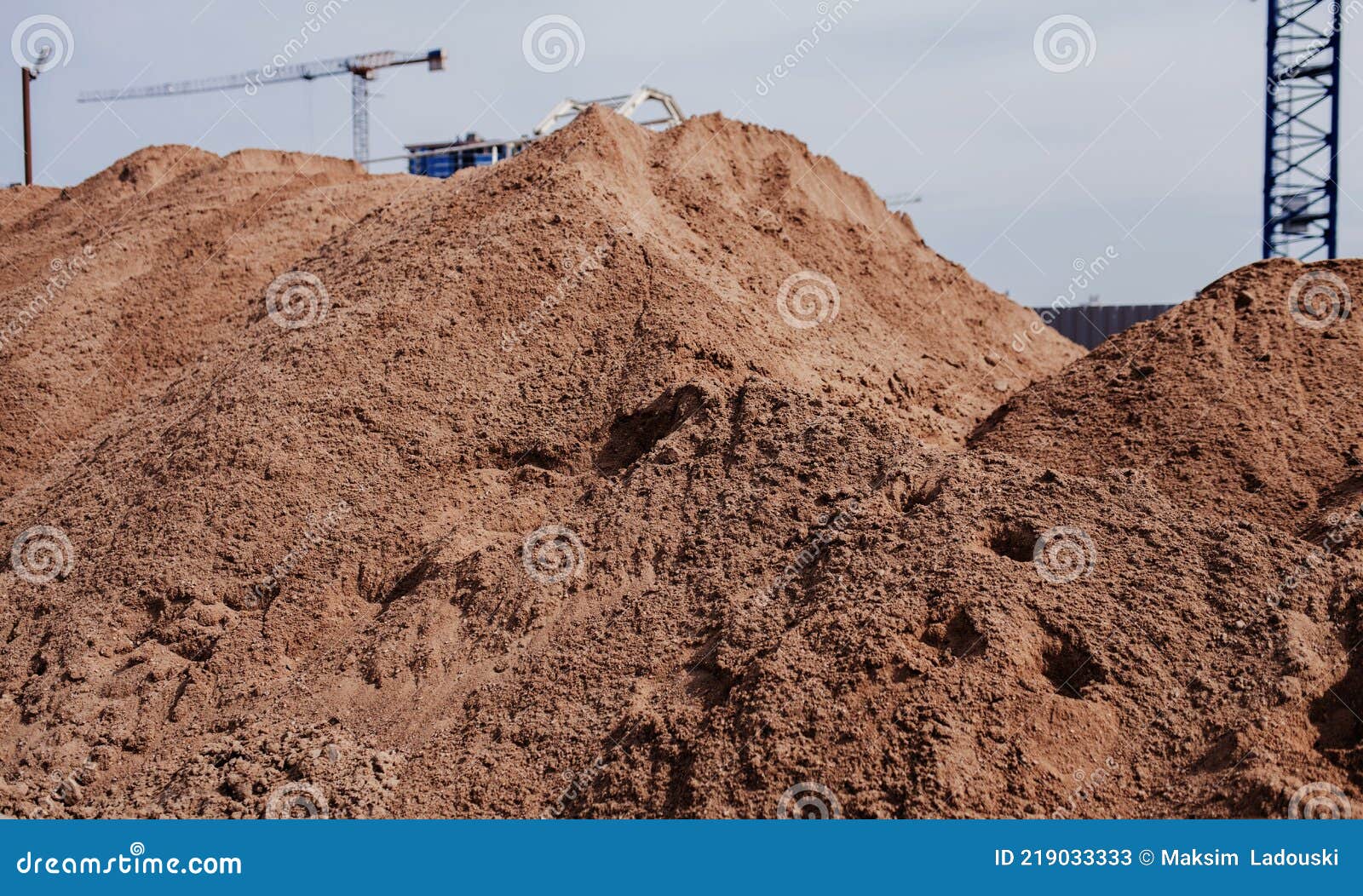 A Pile of Sand on a Construction Site Stock Image - Image of ...