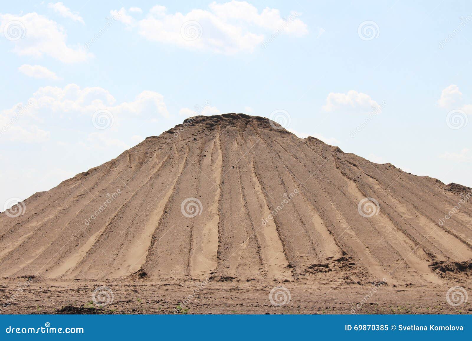 Pile of sand mountain stock image. Image of close, natural - 69870385