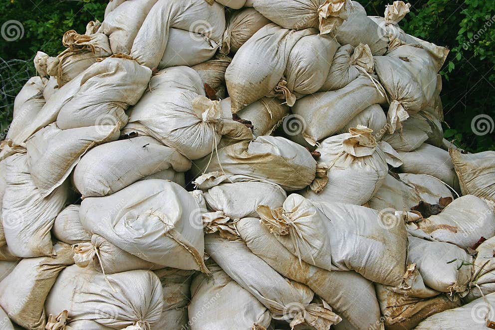 Pile of Sandbags stock image. Image of random, stack - 26655423