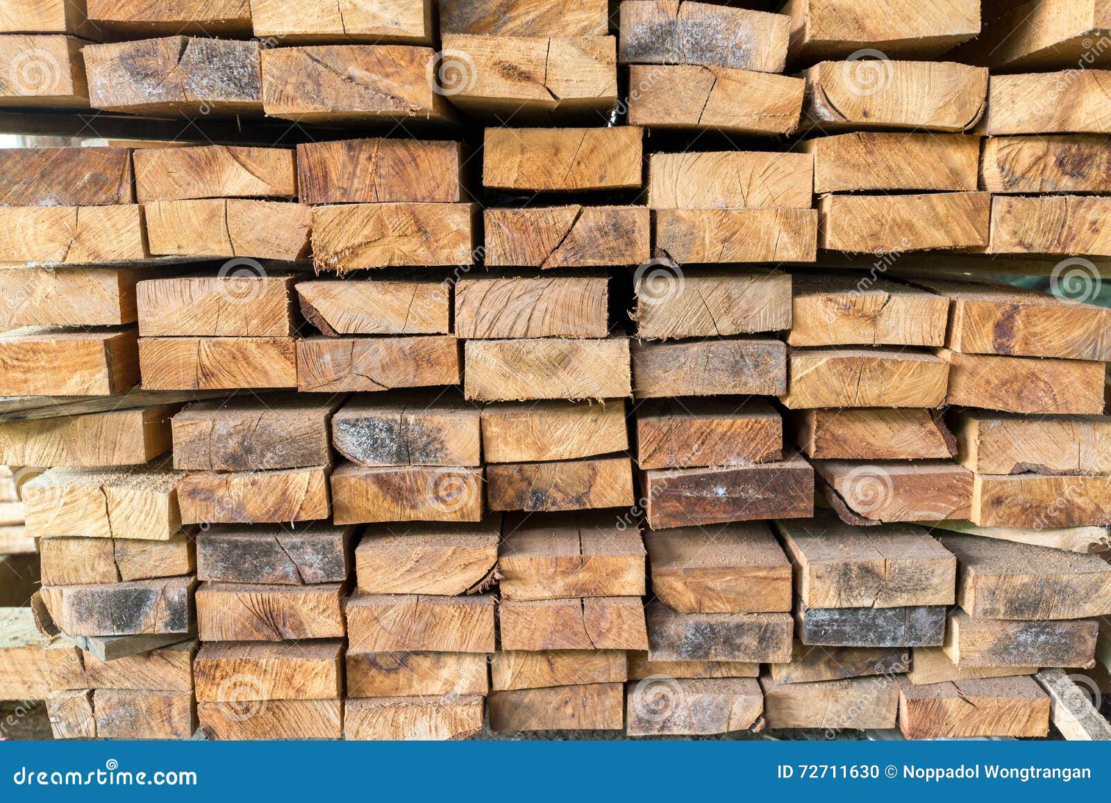 Pile of sawn timber stock photo. Image of natural, environment - 72711630