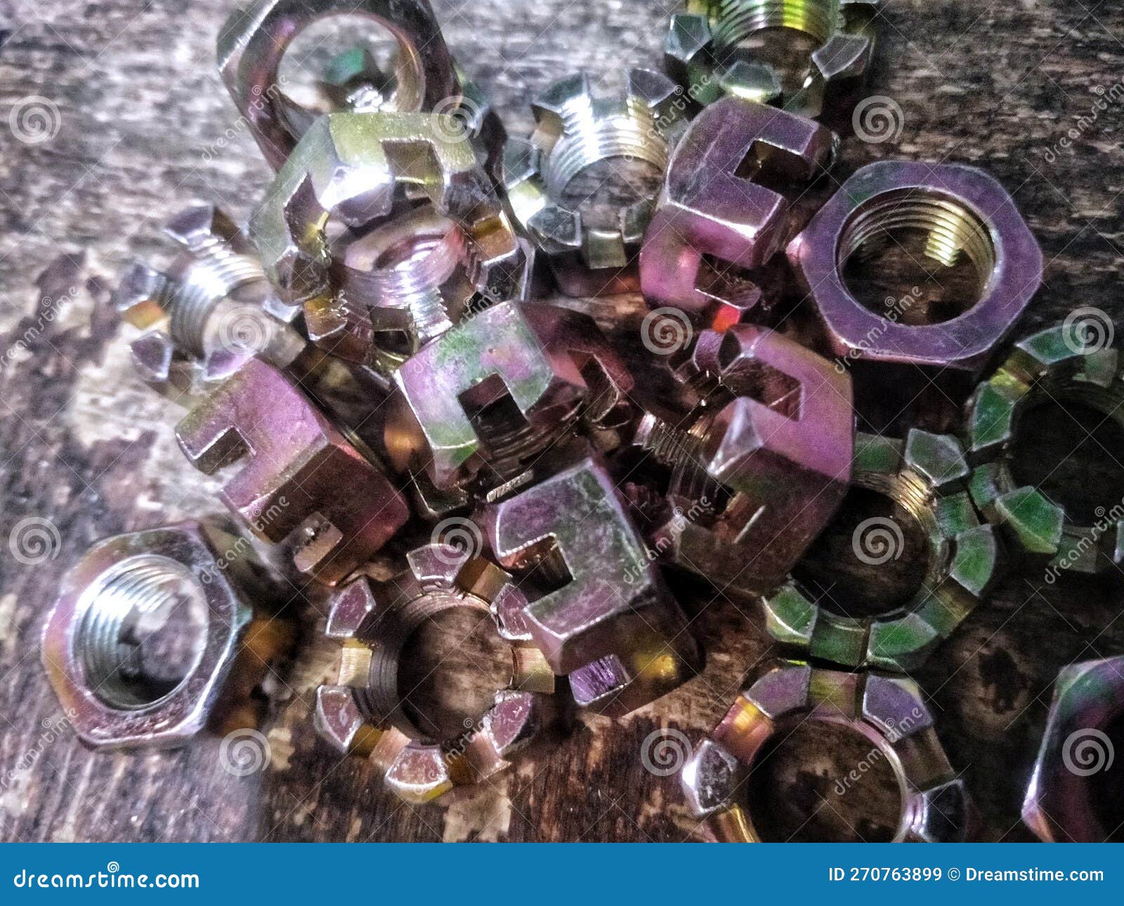 Pile of scattered items stock image. Image of metal - 270763899