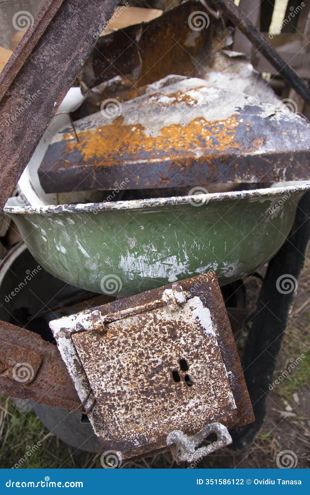 Pile of Scrap Iron for Recycling Stock Photo - Image of recycling ...