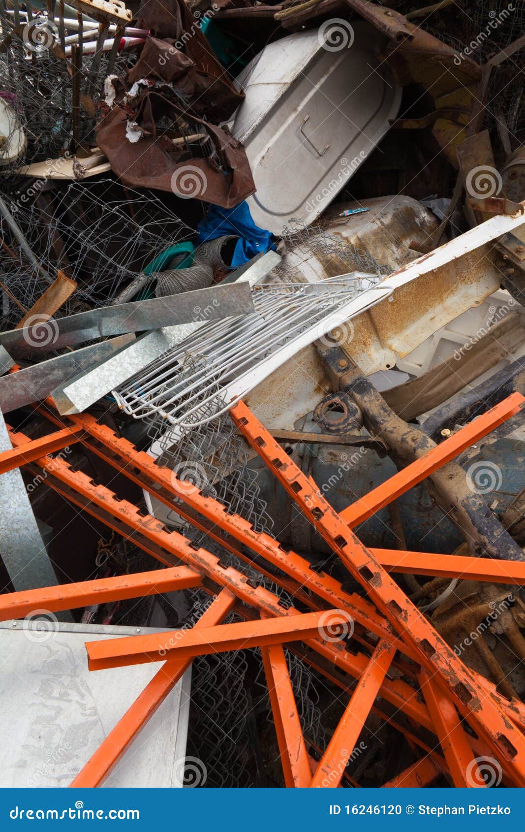 Pile of scrap metal stock photo. Image of corroding, abandoned - 16246120