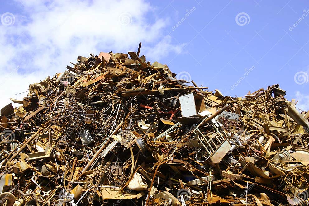 Pile of scrap metal stock photo. Image of trash, discard - 273592