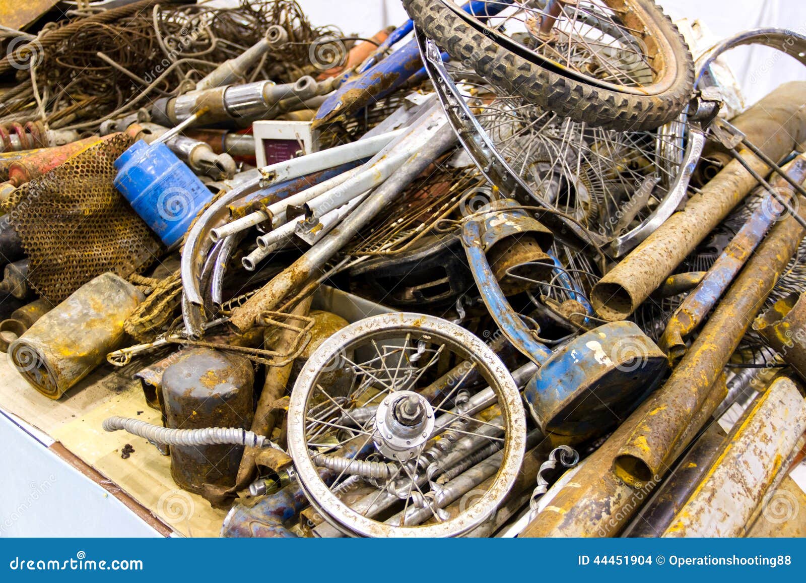 Pile of scrap metal stock photo. Image of pollution, industrial - 44451904