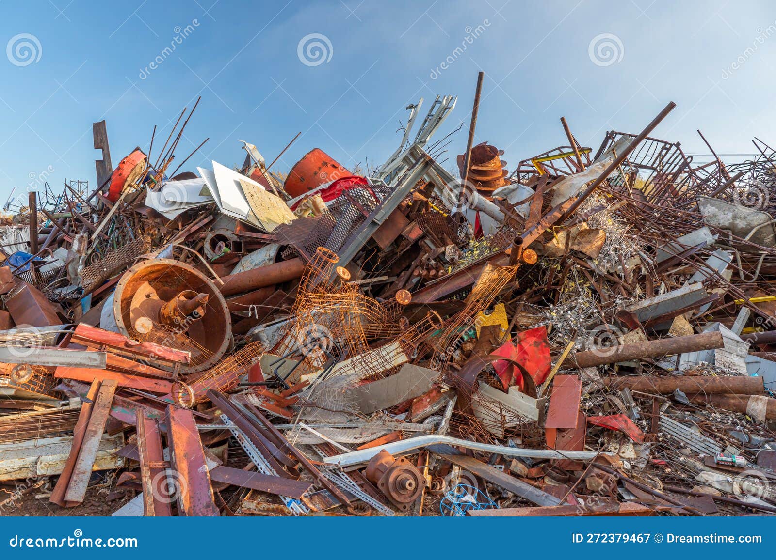 A Pile of Scrap Metal for Recycling Stock Image - Image of scrap ...