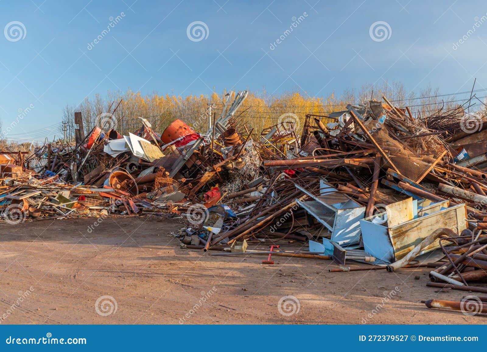 A Pile of Scrap Metal for Recycling Stock Image - Image of machine ...