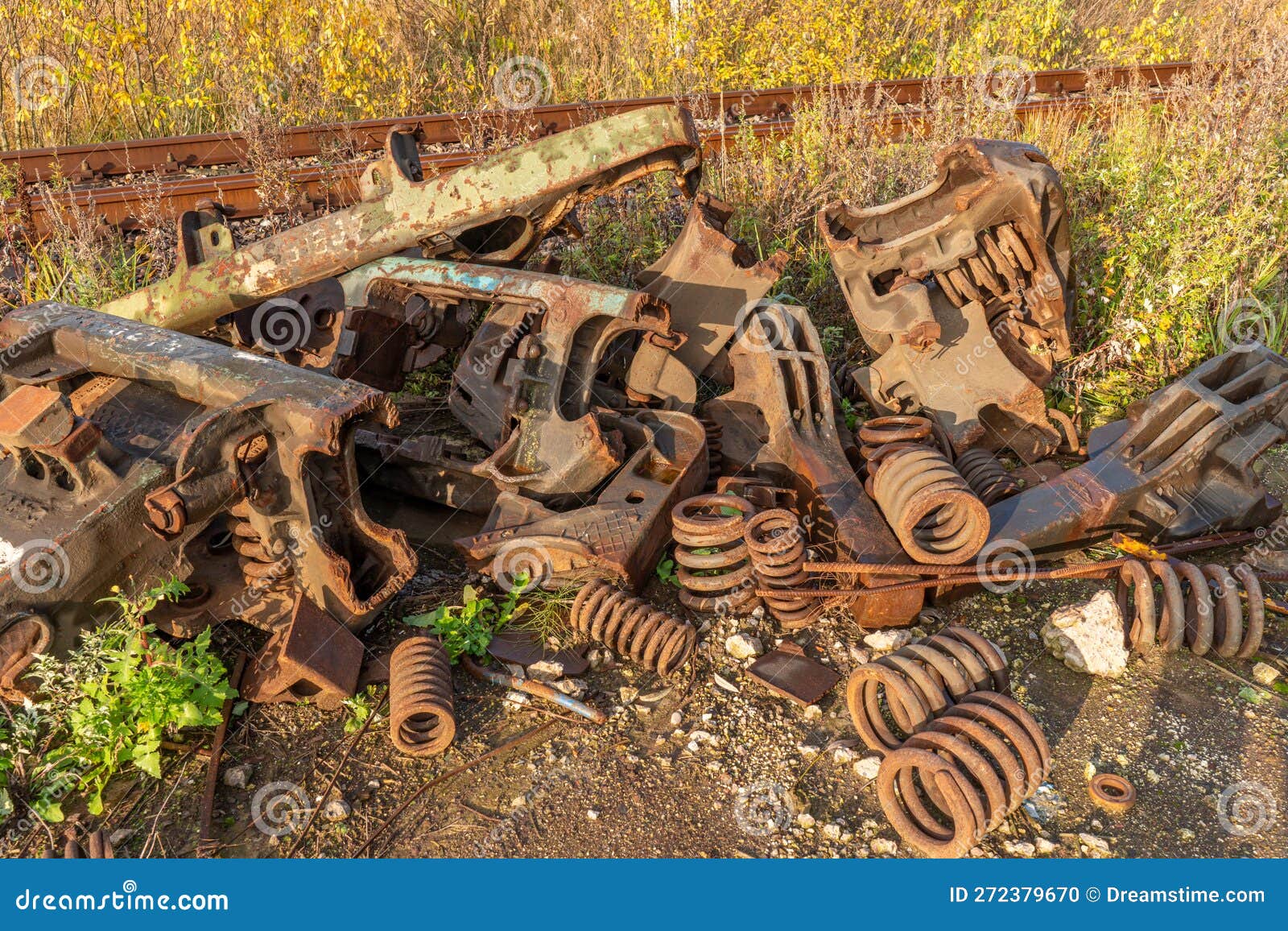 A Pile of Scrap Metal for Recycling Stock Photo - Image of transport ...