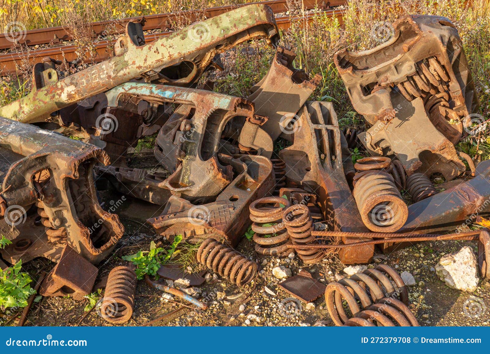 A Pile of Scrap Metal for Recycling Stock Photo - Image of garbage ...