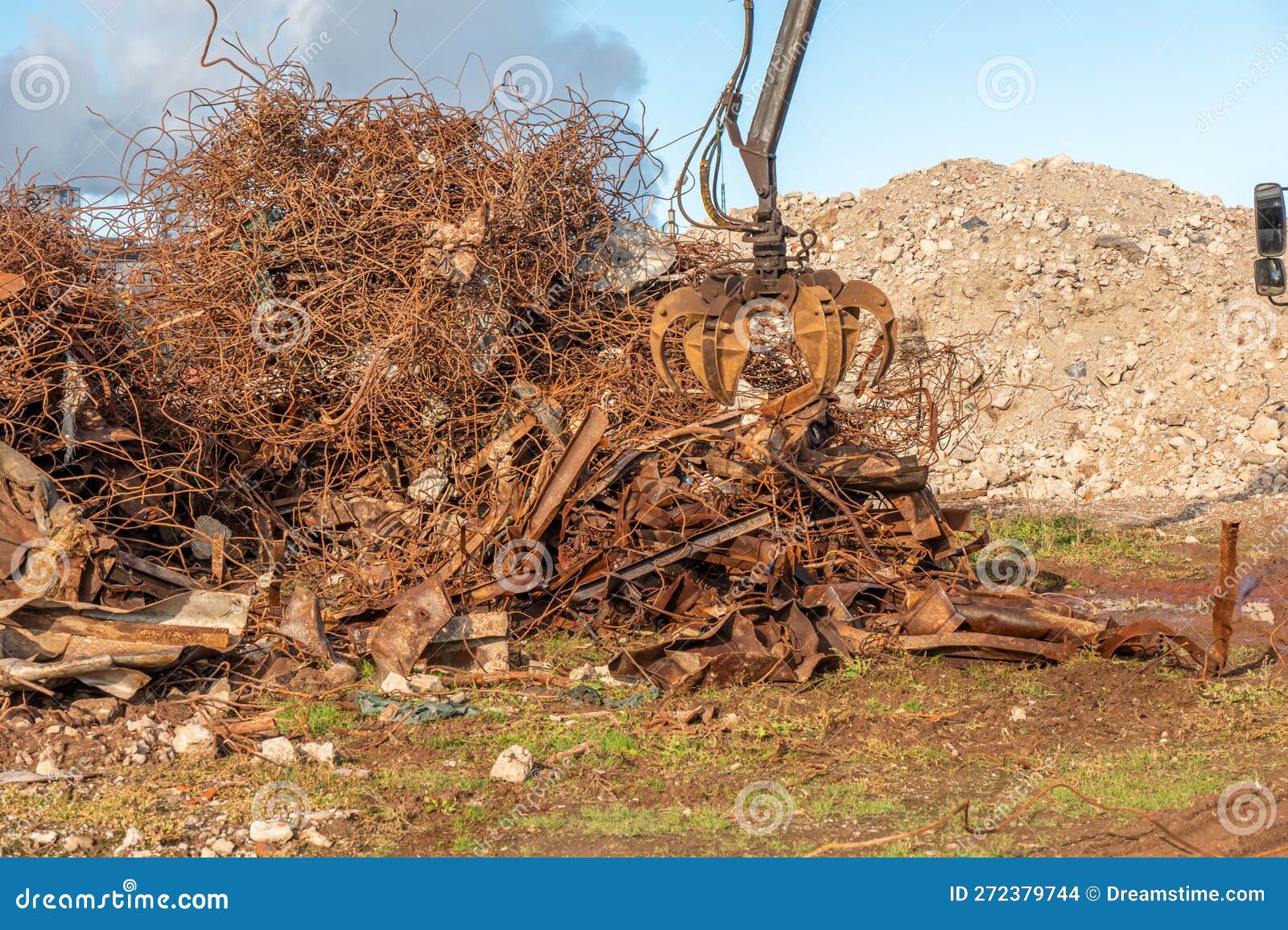 A Pile of Scrap Metal for Recycling Stock Photo - Image of aluminum ...