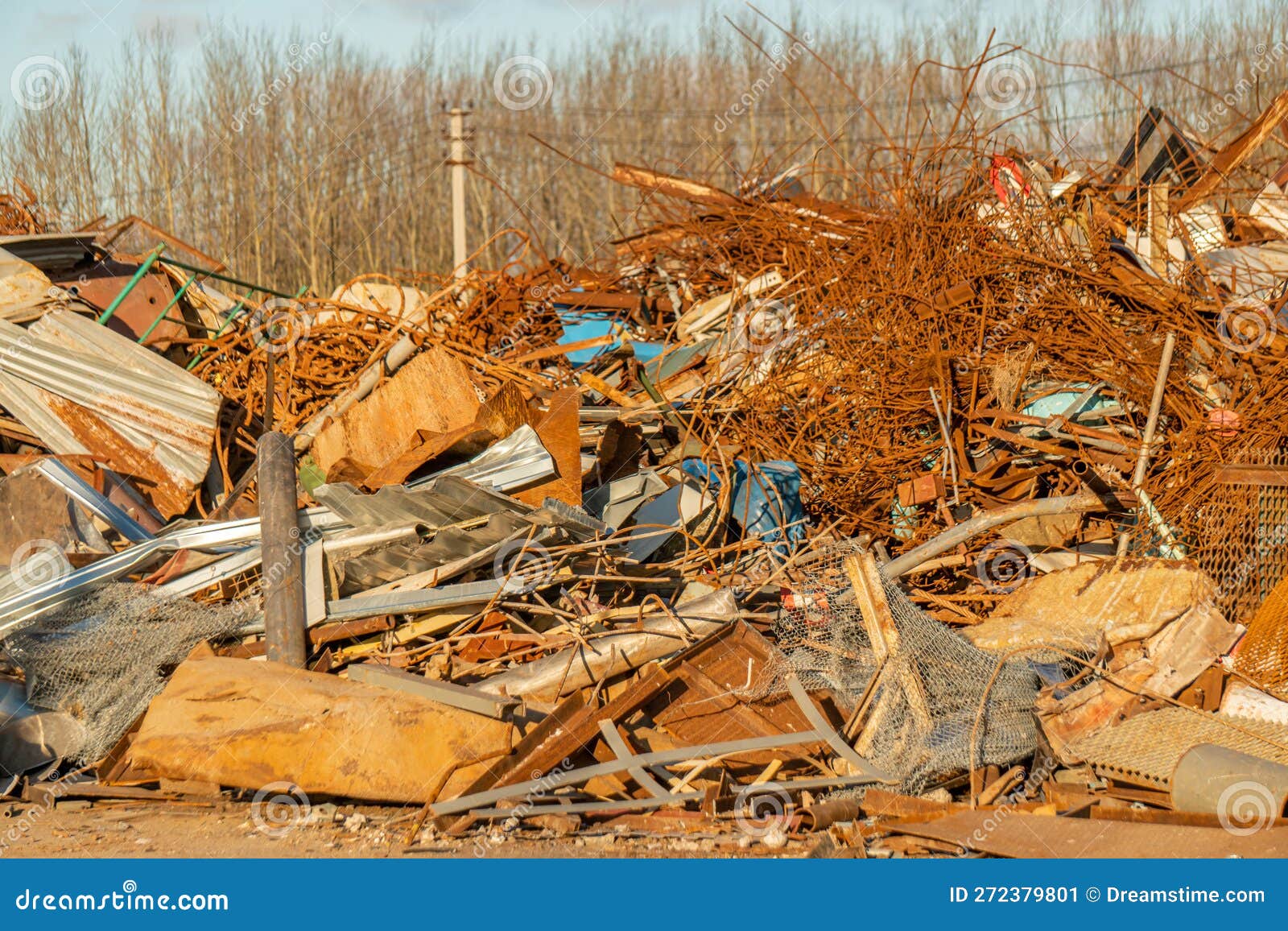 A Pile of Scrap Metal for Recycling Stock Image - Image of iron, soil ...