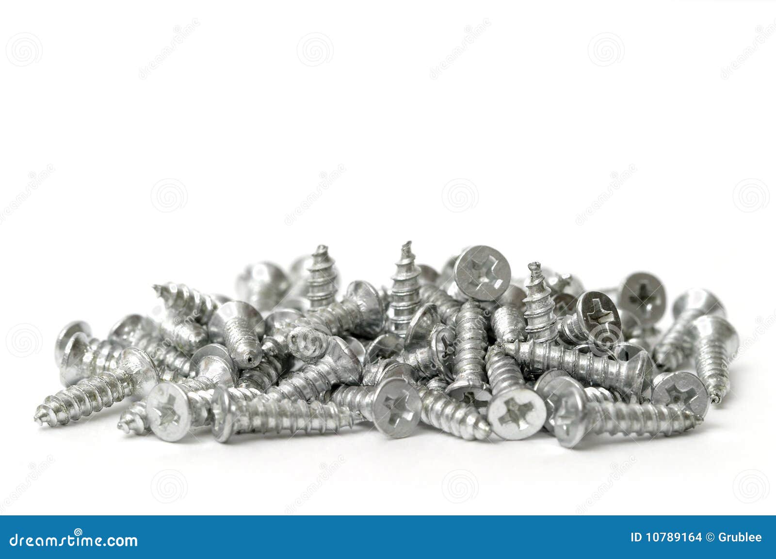 Pile of screws stock photo. Image of metallic, headed - 10789164