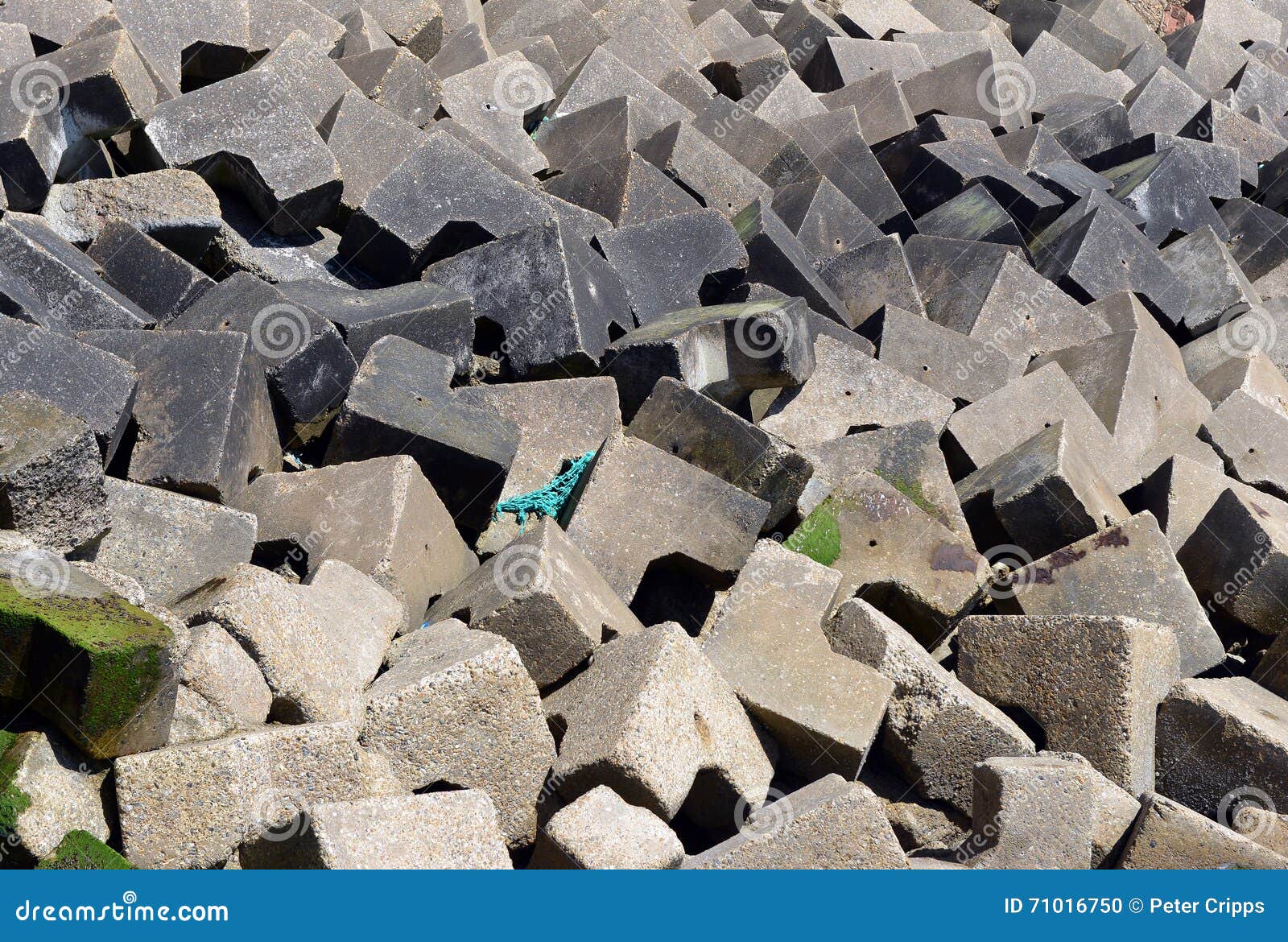Pile of Sea Defense Concrete Blocks Stock Photo - Image of defense ...