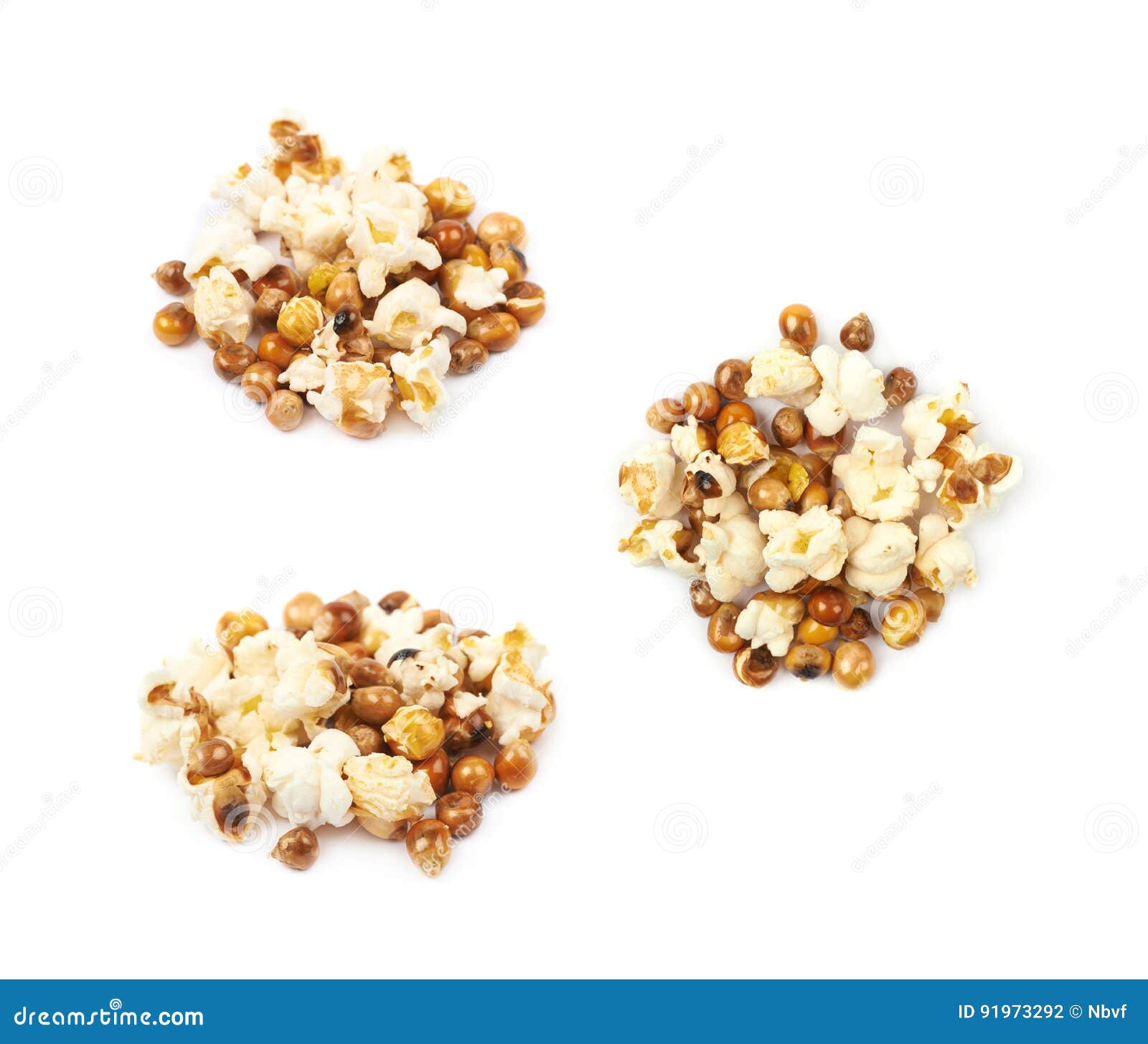 Pile of Semi-cooked Popcorn Kernels Stock Photo - Image of salty ...