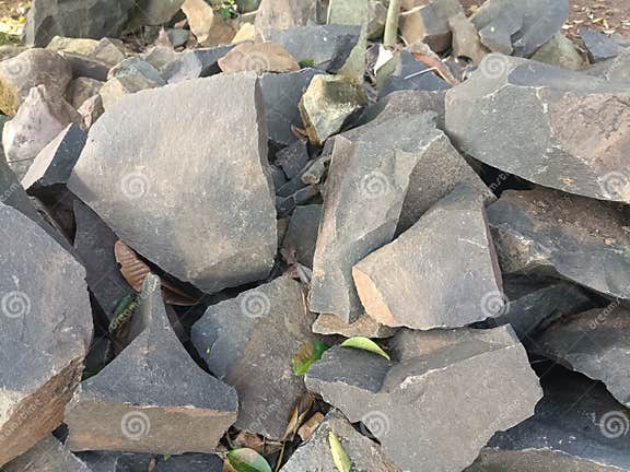 A Pile of Sharp, Black Mountain Rock Fragments Stock Photo - Image of sharp, rock: 317749198