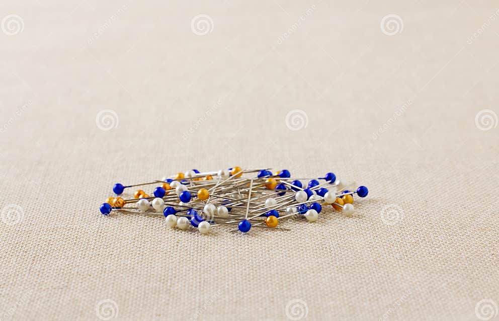 Mixed head pins stock photo. Image of gold, group, hessian - 30119992