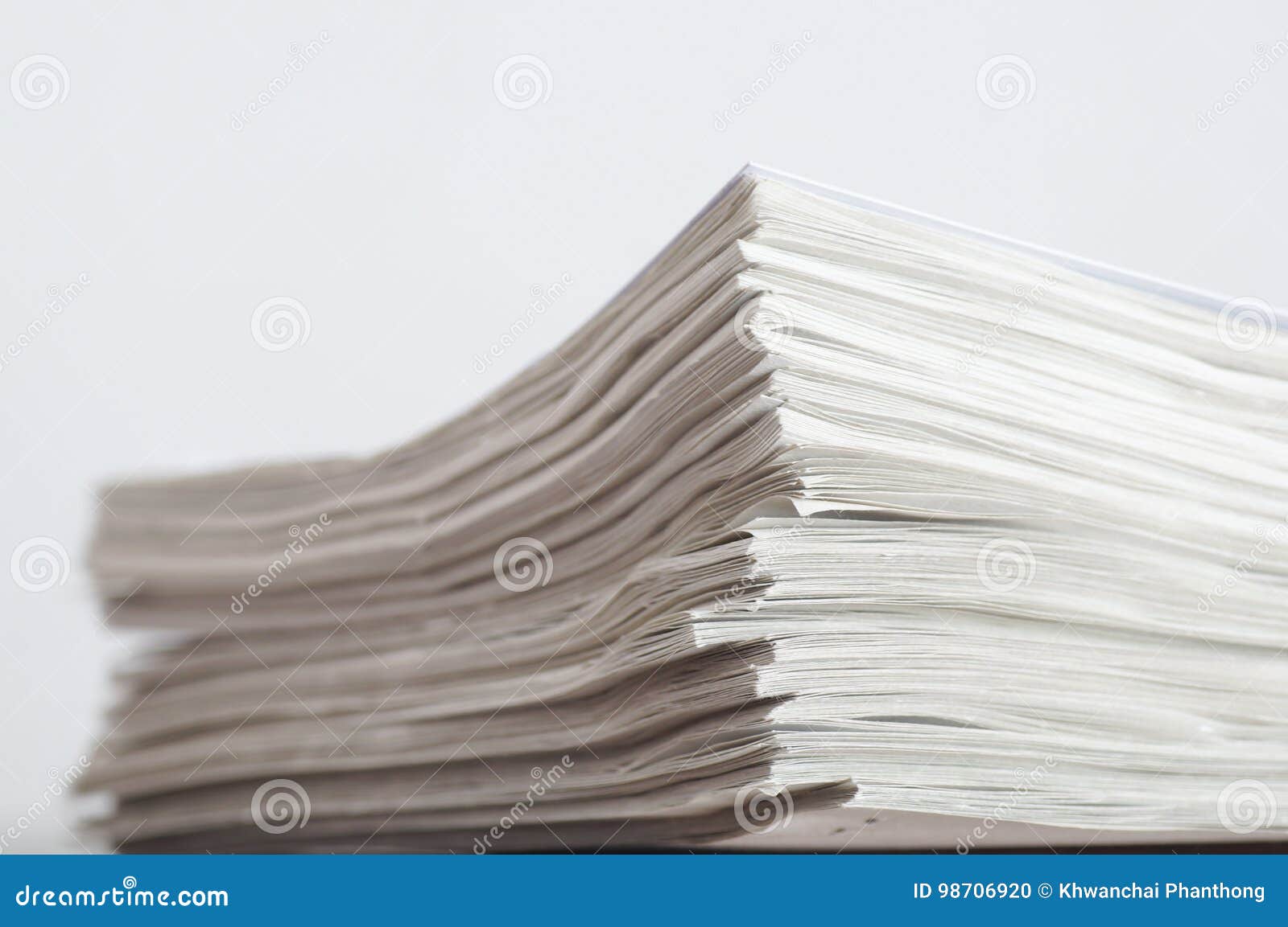 Pile of sheet paper stock photo. Image of heap, pile - 98706920
