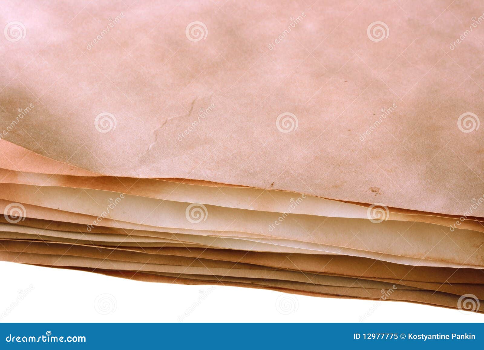 Pile of sheets stock image. Image of parchment, textured - 12977775