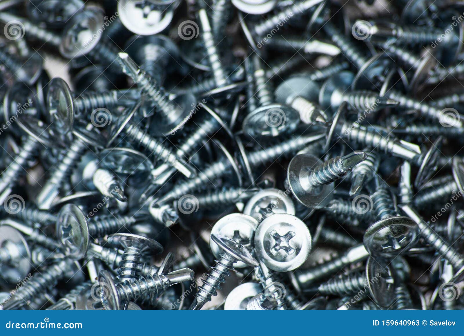 A pile of shiny screws stock image. Image of strong - 159640963