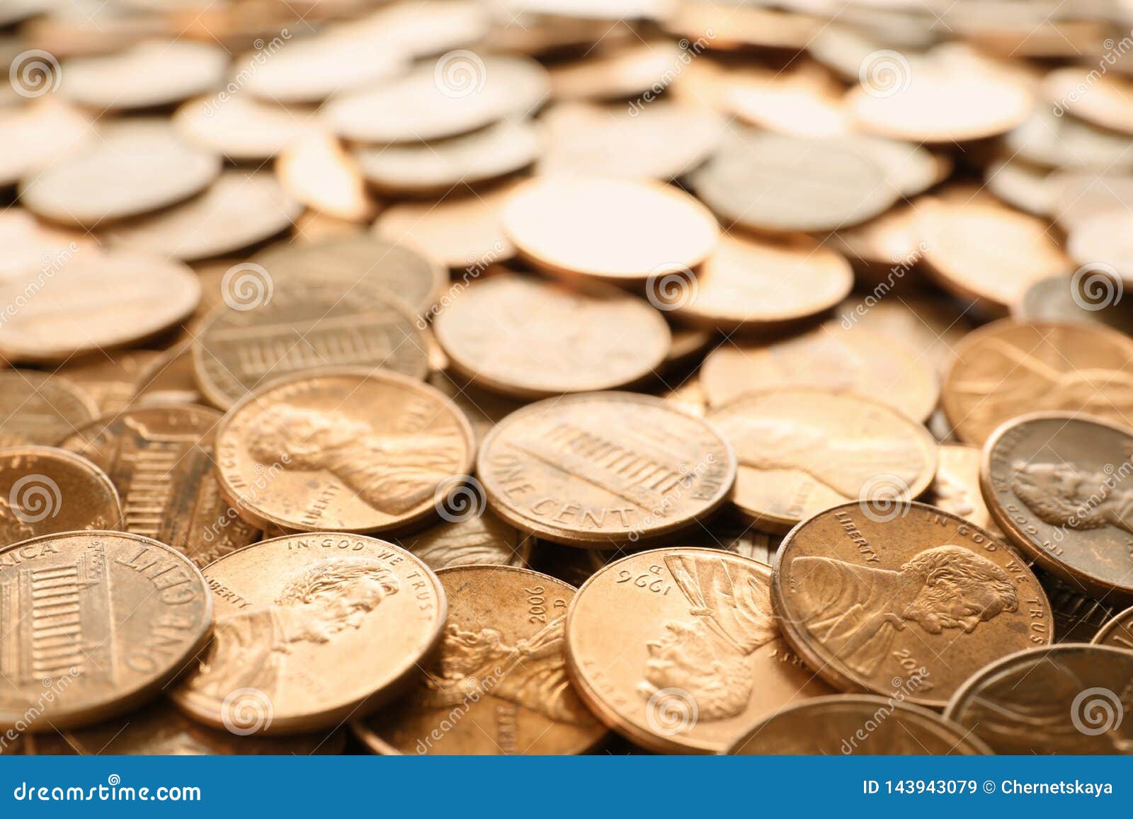 Pile of USA One Cent Coins As Background Stock Image - Image of lincoln ...