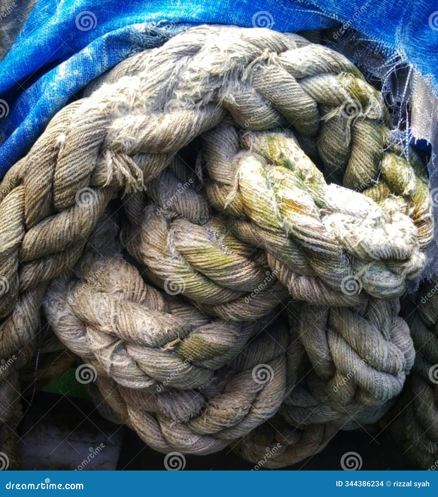 Pile Of Ship Rope On Floating Pontoon Royalty-Free Stock Image ...
