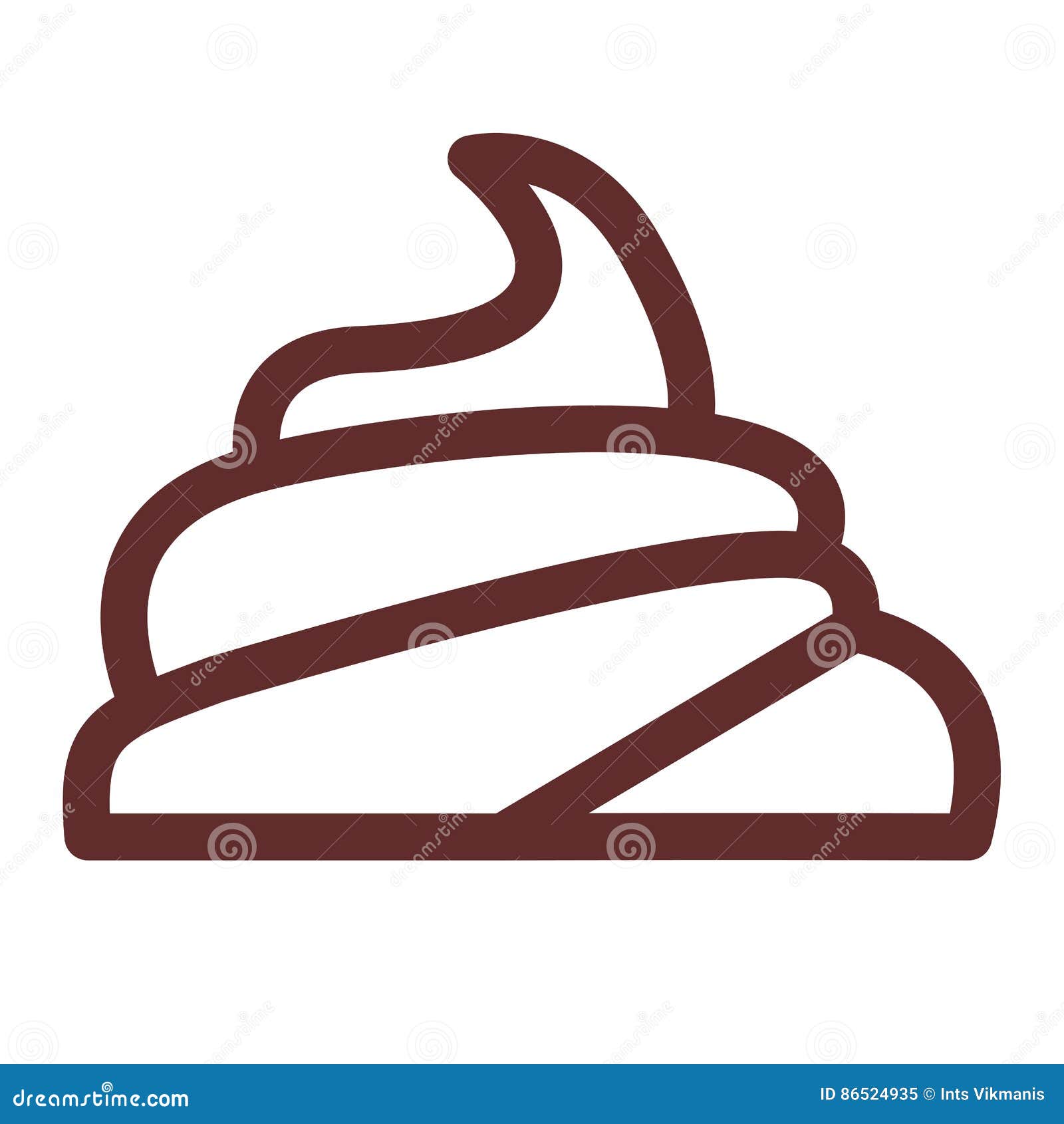 Pile Of Shit Icon On White Background. Flat Style. Poo Icon For Your ...