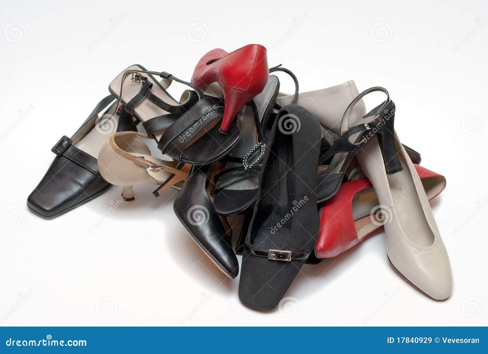 Pile of shoes stock image. Image of beauty, fashionable - 17840929