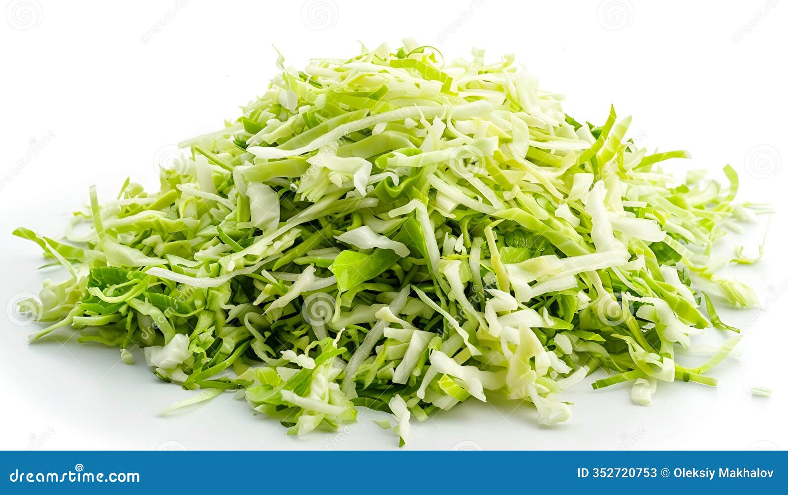 Pile of Shredded Fresh Chinese Cabbage Isolated on White, Top View ...