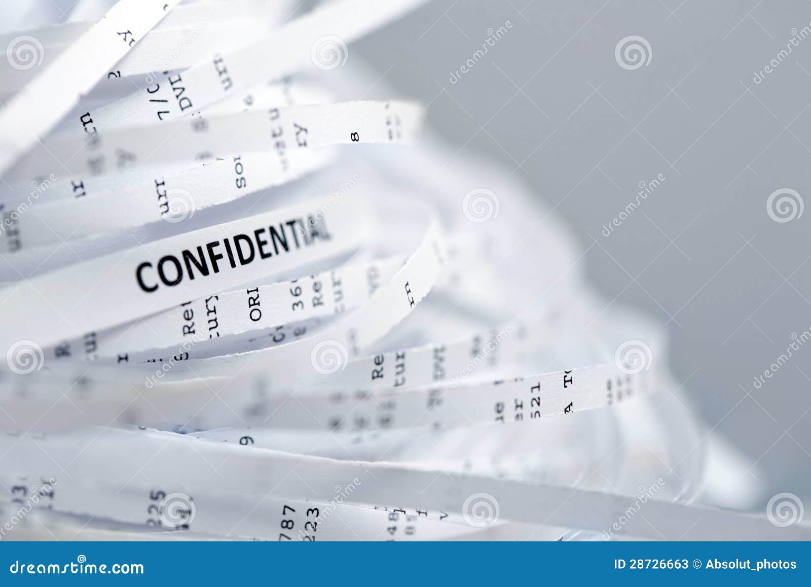 Pile of Shredded Paper - Confidential Stock Image - Image of horizontal ...