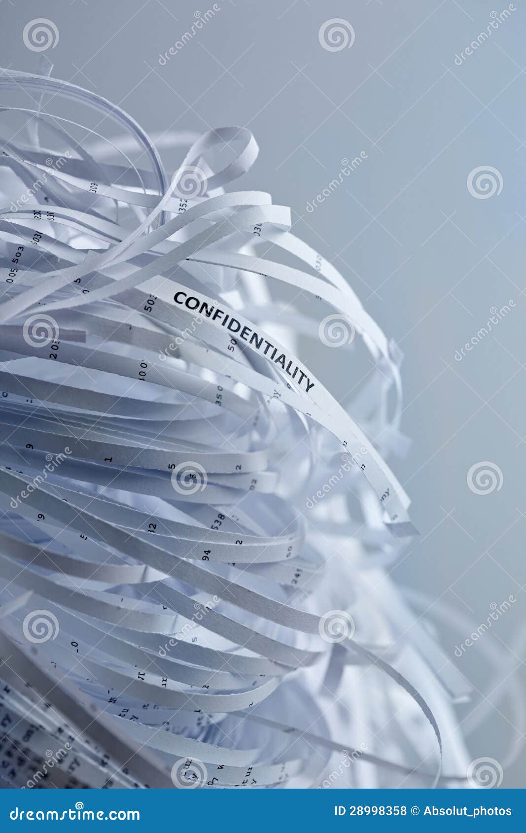 Pile of Shredded Paper - Confidentiality Stock Photo - Image of ...
